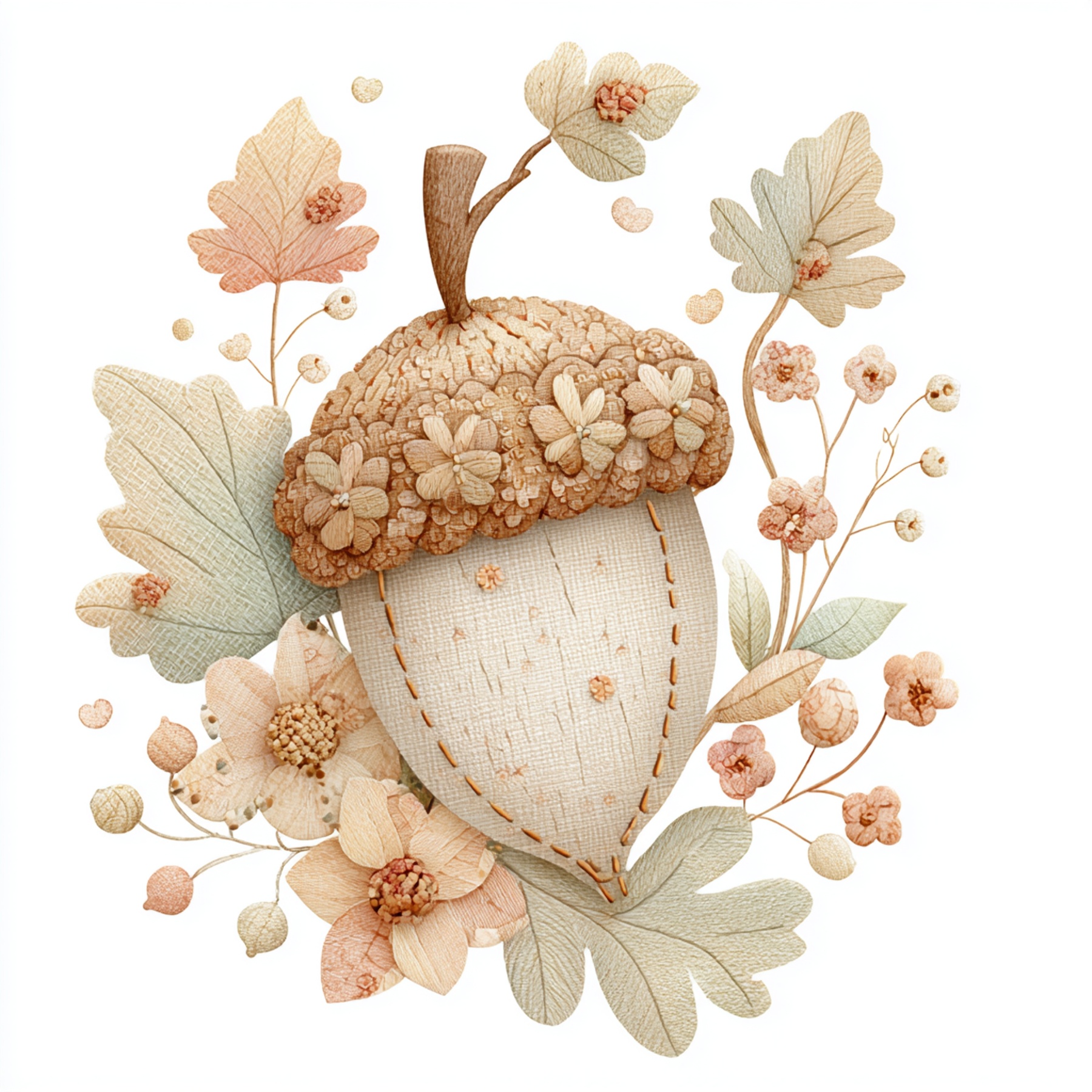 acorn clipart, fall acorn art, woodland decor, rustic acorns, autumn ...