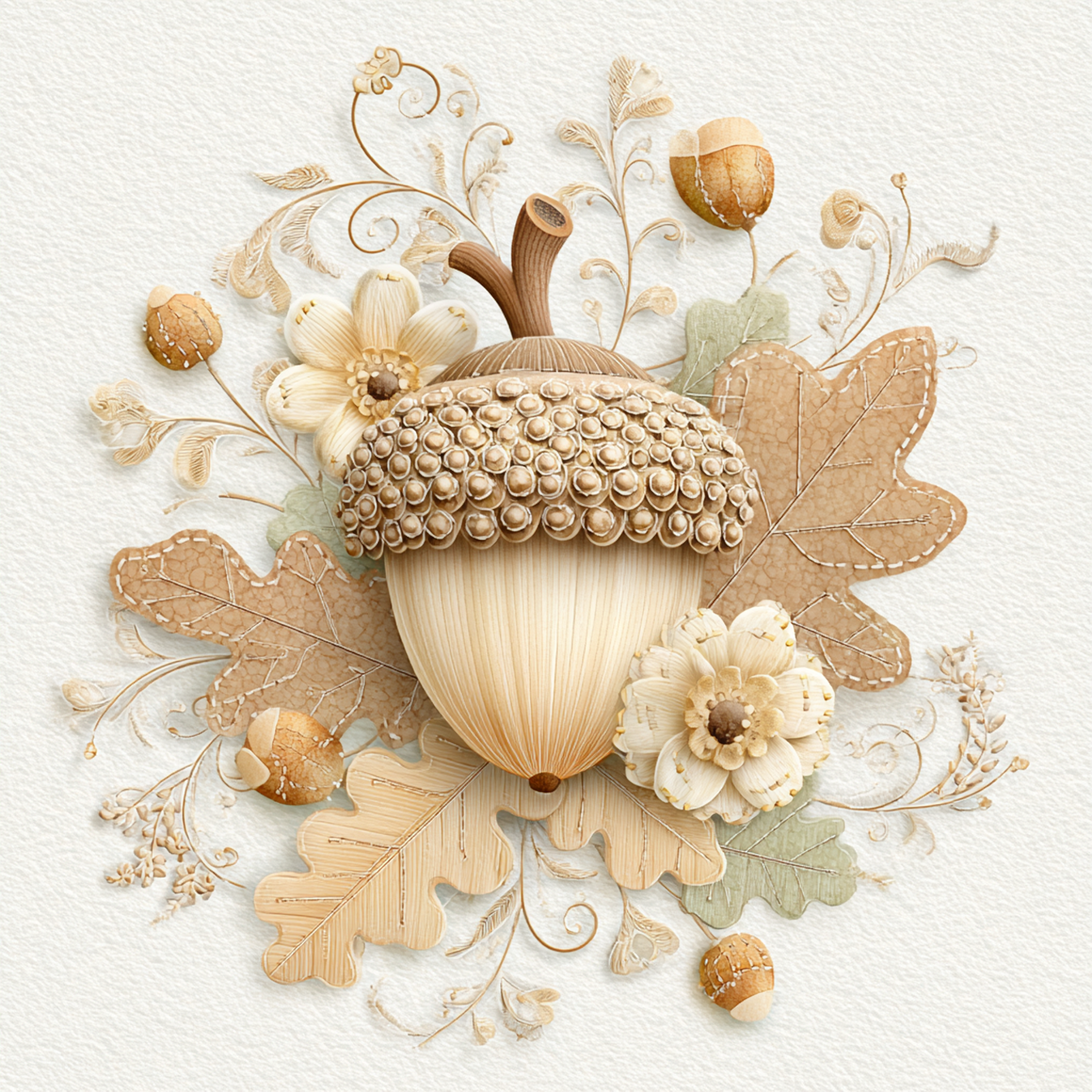 acorn clipart, fall acorn art, woodland decor, rustic acorns, autumn ...